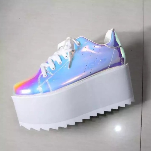 Shoes | Iridescent Rainbow Platform Shoes | Poshmark